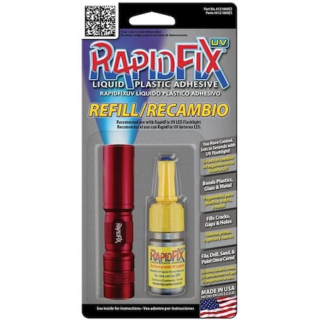 Rapidfix Rapidfix RFX6121860ES UV Liquid Plastic Adhesive 10 ml. Single ...