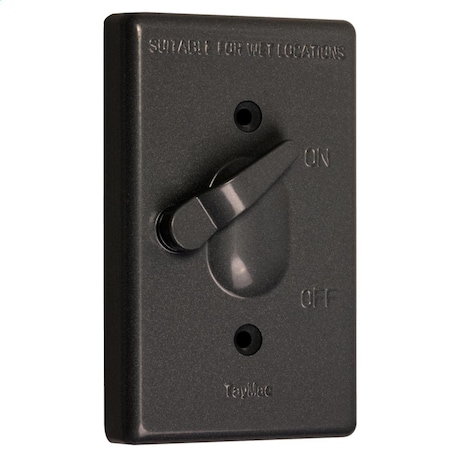 Hubbell Taymac 1-Gang Bronze Weatherproof Vertical Toggle Cover ...