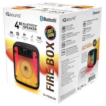 Super Sonic Supersonic 4' Bluetooth Speaker FIRE BOX with TWS and LED ...