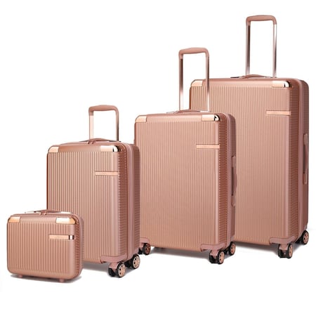 Mkf Collection By Mia K. Tulum Luggage Set, Rose Gold - 4 Piece MKF ...