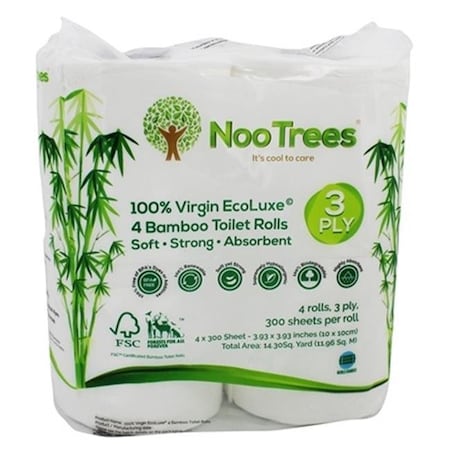 Nootrees Nootrees 280764 Virgin Ecoluxe Bamboo 3-Ply Toilet Tissue; 4 ...
