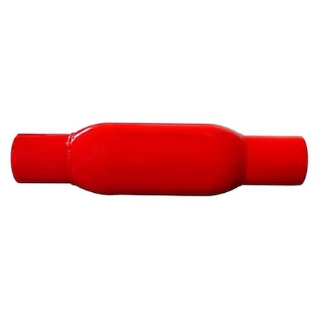 Speed Fx 3 in. Round Glass Pack Red Painted Exhaust Muffler S73-3010 | Zoro