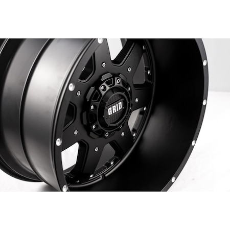 Grid Wheels 20 x 9 in. Matte Black with Chrome Inserts Wheels GRW ...