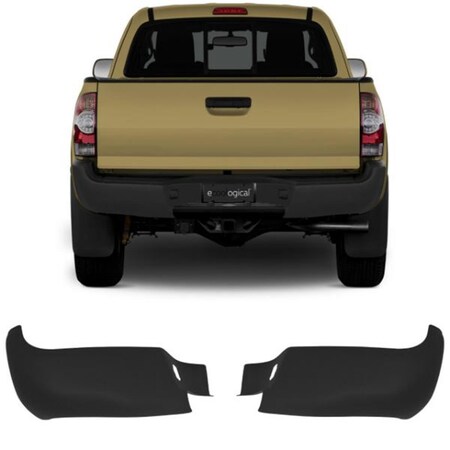 Ecoological BT1002 Matte Black Bumper Overlay for 2005-2015 Toyota ...