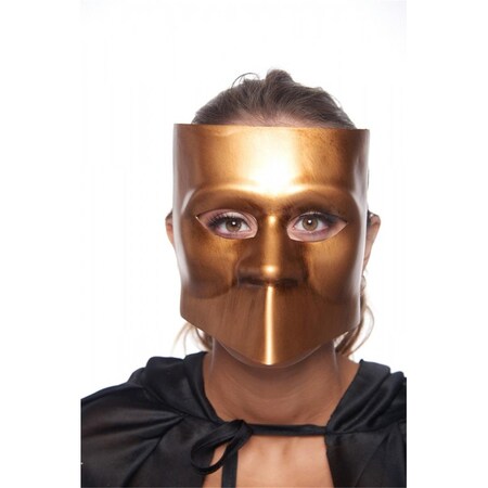 Kayso Gold Full Face Bauta Style Plastic Mask PM032GD | Zoro