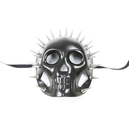 Kayso Full Face Black Steampunk Mask with Spikes SPM039BK | Zoro
