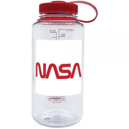 Nalgene Nalgene 341817 1 qt. Nasa Wide Mouth Water Bottle with Red Cap ...