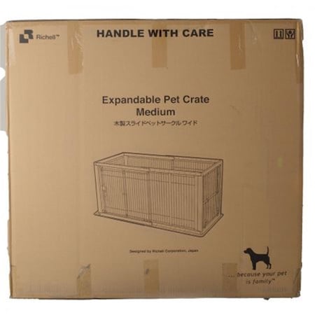 Richell Expandable Pet Crate with Floor Tray RI329291 | Zoro