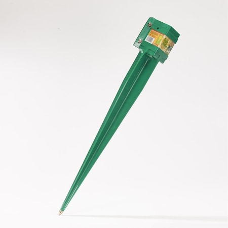 Ground Tech 30 in. Tuff Spike Mailbox & Fence PVC Post Anchor, Yellow ...