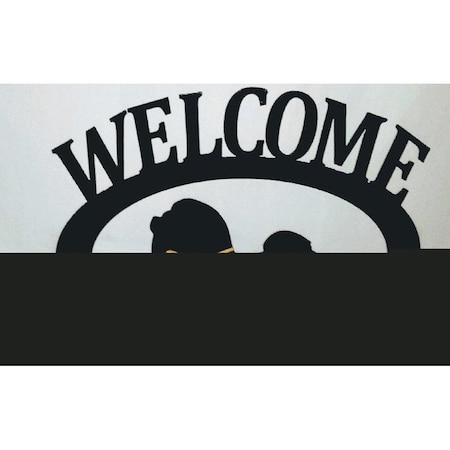 The Lazy Scroll Shih Tzu Metal Welcome Sign shihwelcome | Zoro