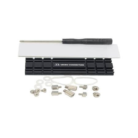 Micro Connectors M2 NVME SSD Installation Kit with LowProfile Heat Sink ...