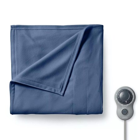 Sunbeam Electric Fleece Heated Blanket, Blue - Twin Size 2152753 | Zoro