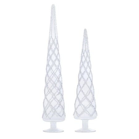 Melrose International Melrose International 80889DS 16 & 20 in. Glass ...