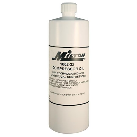 Wilton Milton 1002-32 ISO 68 Air Compressor Oil - 32 Ounces 1002-32 | Zoro