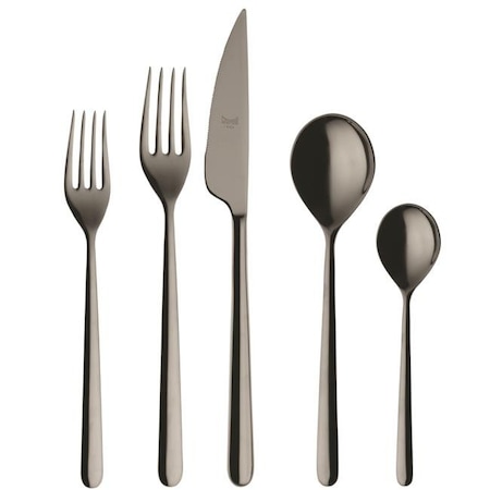 Mepra Mepra 108722020 Linea Oro Nero Flatware Set - 20 Piece 108722020 ...