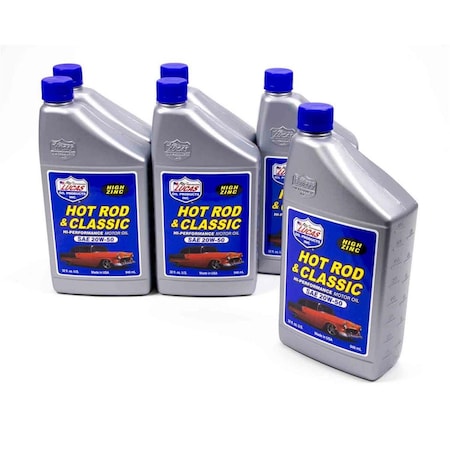 Lucas Oil 10689 ZDDP 20W50 Conventional Hot Rod & Classic Car Motor Oil ...
