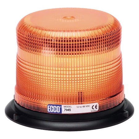Ecco 12-48V Low Profile LED Beacon, Amber ECC7945A | Zoro