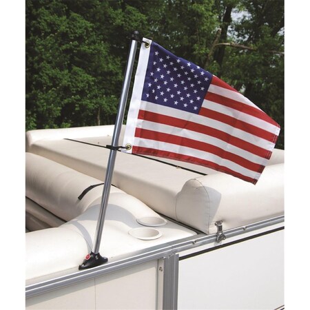 Active Athlete 922 30 in. Pole Pontoon Flag Pole Socket with Flag 30in ...