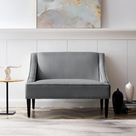 Comfortcorrect Clare Bench - Upholstered, Light Grey Linen CO3655741 | Zoro