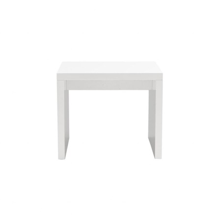 Gfancy Fixtures High Gloss White Lacquered MDF Square Side Table 23.63 ...