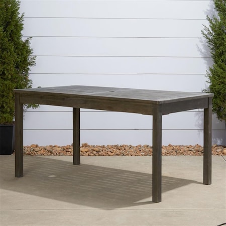 Gfancy Fixtures 29 x 59 x 31 in. Distressed Gray Dining Table with ...