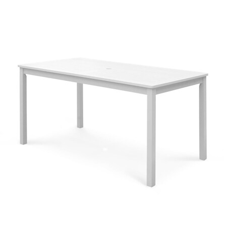 Gfancy Fixtures 29 x 59 x 31 in. White Dining Table with Straight Legs ...