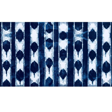 Homeroots 2 x 4 ft. Shades of Blue Abstract Stripes Washable Floor Mat ...