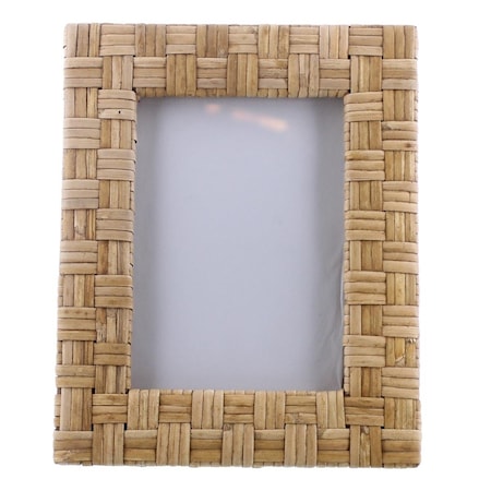 Homeroots 5 x 7 in. Woven Bamboo Vertical Frame, Natural 394440 | Zoro