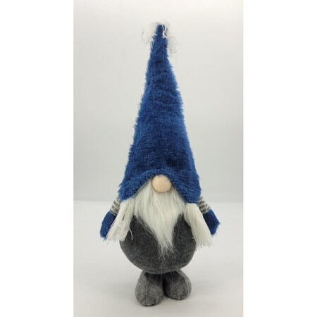 Palacedesigns 22 x 8 x 5 in. Royal Blue Fuzzy Hat Standing Gnome ...