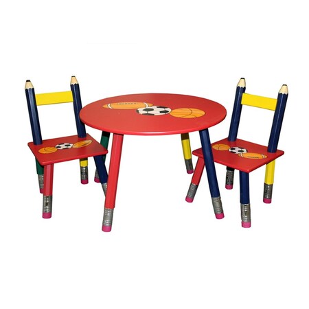 Back2Basics Kids Table Set - Red BA2629443 | Zoro