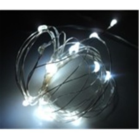 The Perfect 40 LED String Light Battery Operated Copper with Timer, White 600067 | Zoro