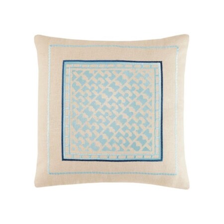 Puesta En Escena 20 x 20 in. Montecito Light Blue Embroidered Down ...