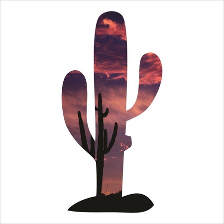 Precision Metal Art Precision Metal Art CACTUS-18SUNSET 18 in. Wildlife ...