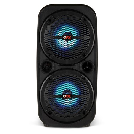 Fasttrack 2 x 8 in. Bluetooth Rechargeable Speaker with LED Party ...