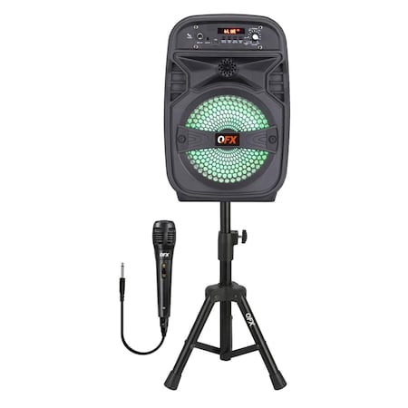 Qfx 6.5 in. Bluetooth Speaker with Stand & Microphone Black BT-66SM | Zoro