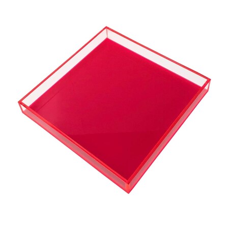 Trascocina Neon Hot Pink Square Lucite Tray TR2642933 | Zoro