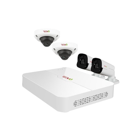 Revo America Ultra HD Audio Capable 4 Channel Surveillance System with ...