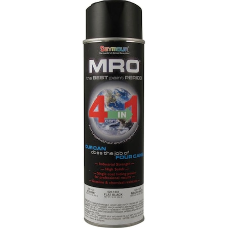 Seymour Midwest 20 oz MRO Industrial Enamel Spray Paint, Flat Black ...