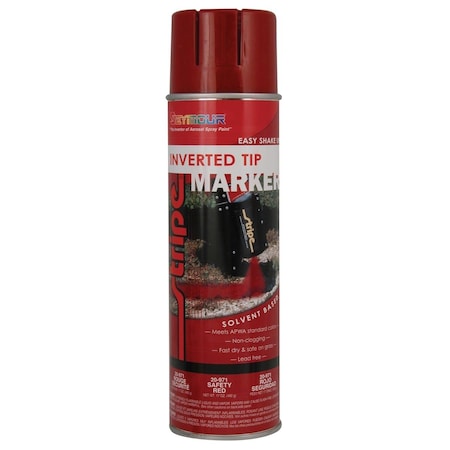 Vortex 20 oz Solvent Base Inverted Tip Marking Paint Safety Red ...