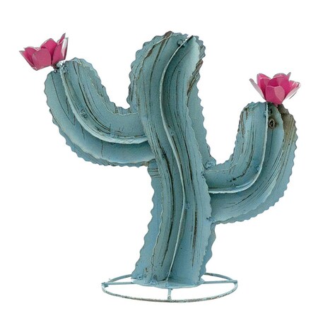 Rustic Arrow Blue Curvy Cactus for Garden Decor Distressed Finish ...