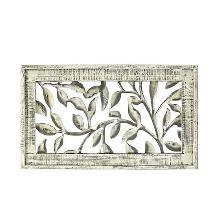 Rustic Arrow Rectangular Frame with Leaf Wall Decor 120341 | Zoro
