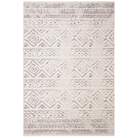 Safavieh 9 x 12 ft. Tulum Rectangle Power Loomed Area RugIvory & Grey ...