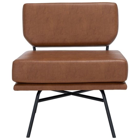 Safavieh Kermit Accent Chair, Cognac & Black ACH6210D | Zoro