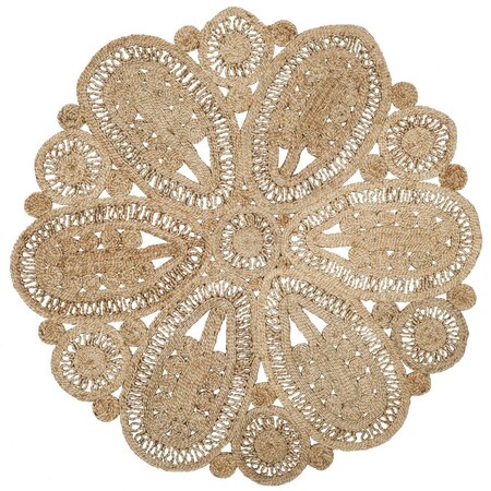 Safavieh 12 ft. x 12 ft. Natural Fiber Contemporary Hand Loomed Round ...