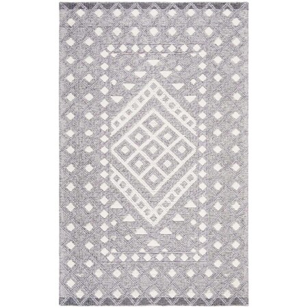 Safavieh 9 x 12 ft. Natura Large Rectangle Rug - Cream & Purple NAT628U ...