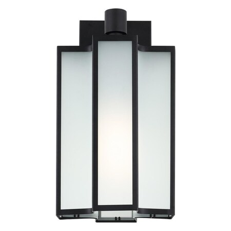 Safavieh 12 in. Hyla Black Iron & Glass Outdoor Wall Sconce PLT4023A | Zoro