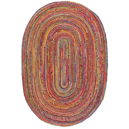 Safavieh Cape Cod Hand Woven Oval Area Rug Red & Multi Color - 3 x 5 ft ...