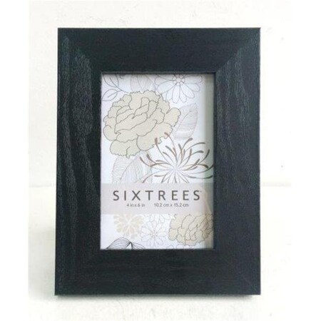 Sixtrees Sixtrees WD85746 4 x 6 in. Black Wood Grain Frame WD85746 | Zoro