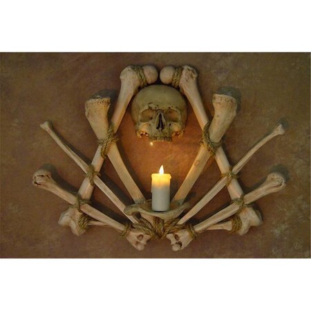 Skeletons & More Skull & Bone Sconce with Votive Flameless Candle SCON ...
