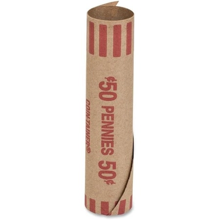 The Coin-Tainer The Coin-Tainer CTX20001 Kraft Tubular Coin Wrappers ...